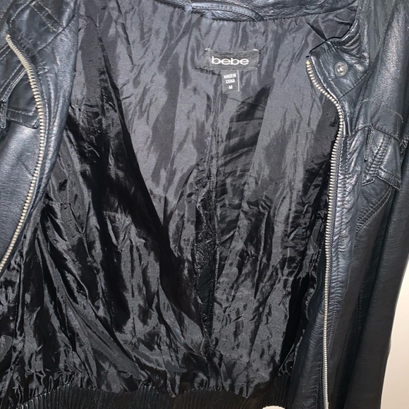 bebe | Jackets & Coats | Bebe Leather Coat | Poshmark